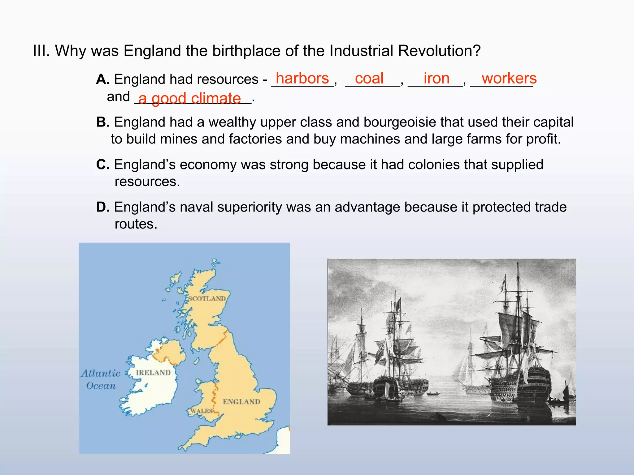 Theindustrialrevolutionnotes 091004231522-phpapp02 | PPT