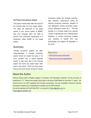 The inevitable unicode conversion project white paper by tikkana | PDF ...