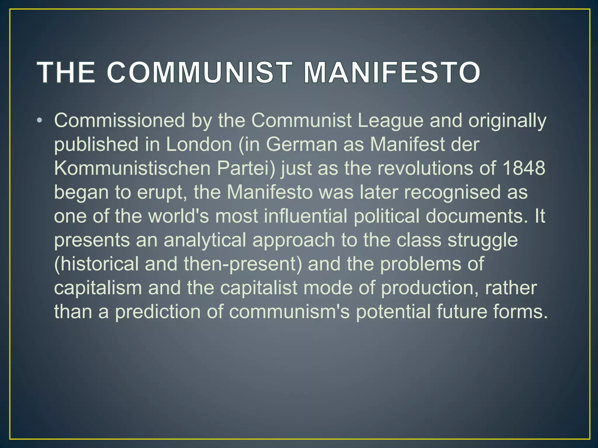 The inexorable system of karl marx report | PPTX | Economy | Business ...