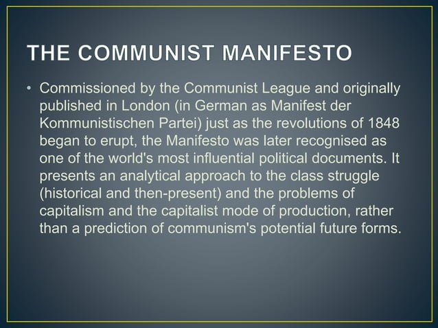The inexorable system of karl marx report | PPT