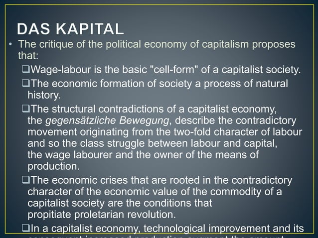 The inexorable system of karl marx report | PPT