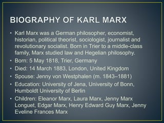 The inexorable system of karl marx report | PPTX