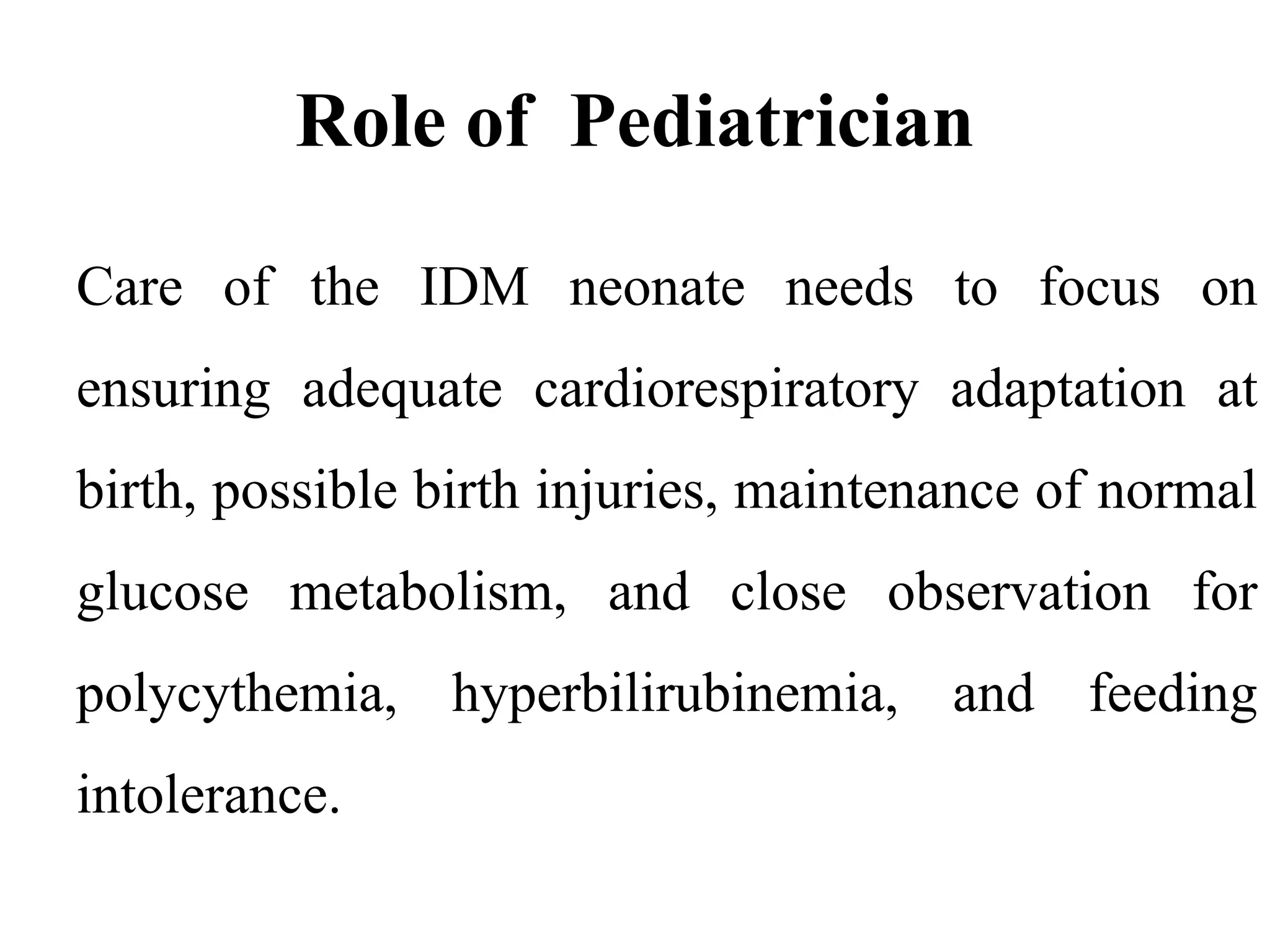 The infant of diabetic mother | PPTX