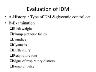 The infant of diabetic mother | PPTX