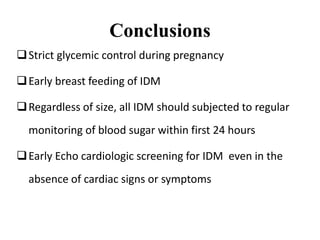 The infant of diabetic mother | PPTX
