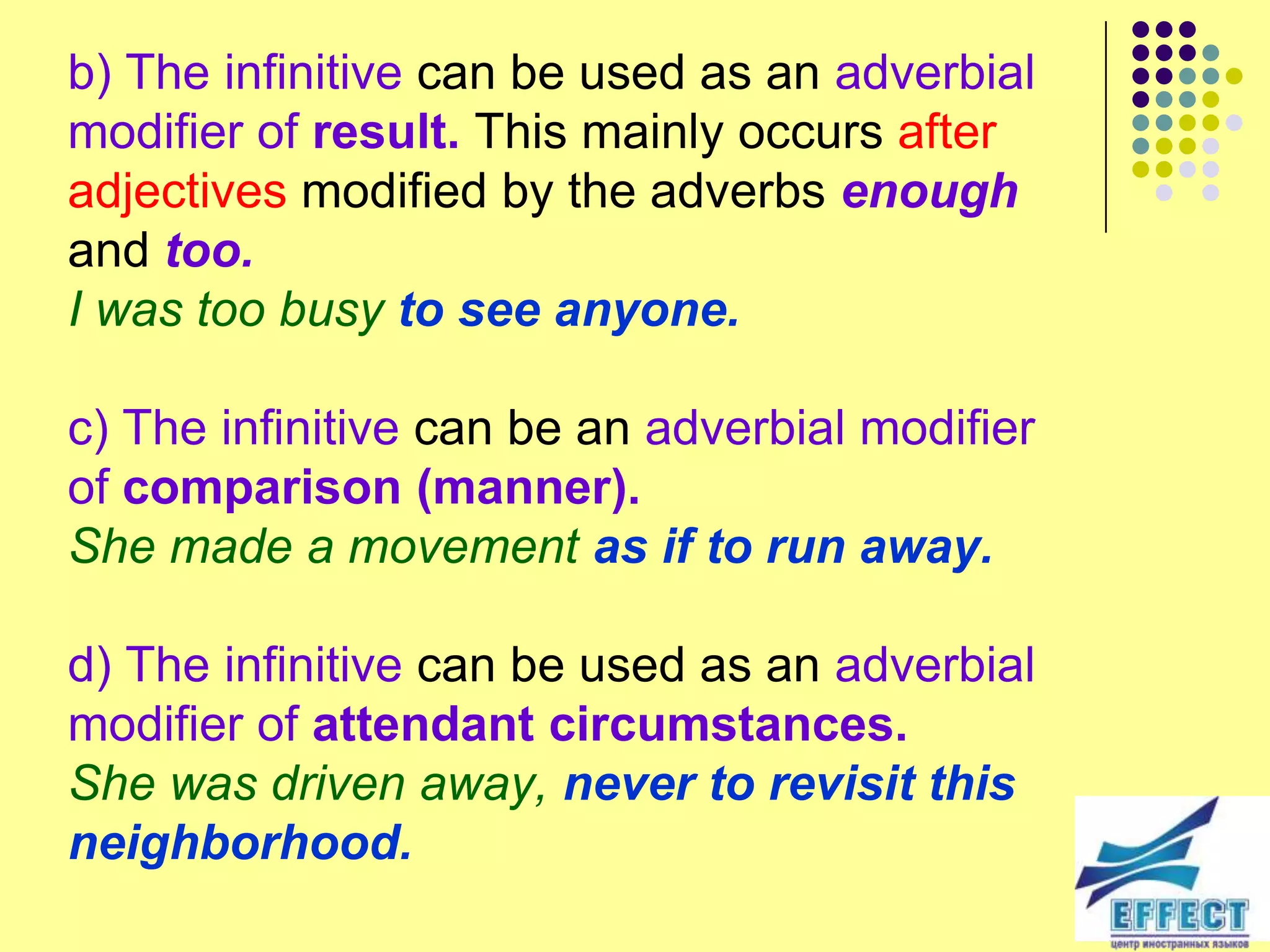 The infinitive | PPTX