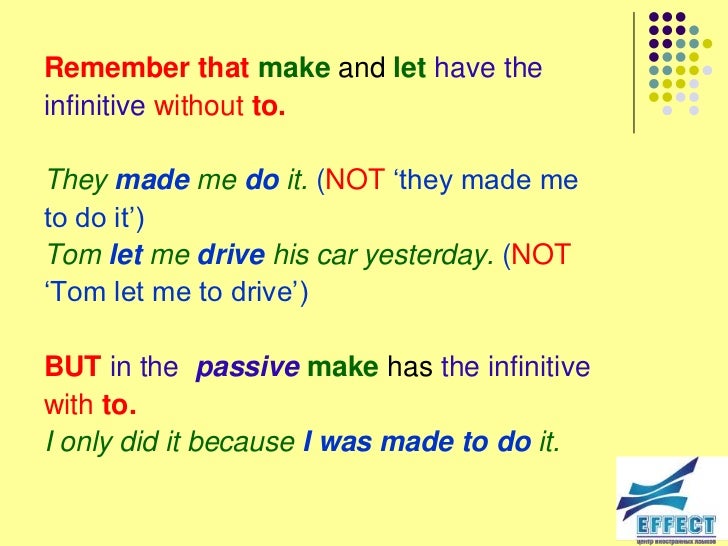 The infinitive