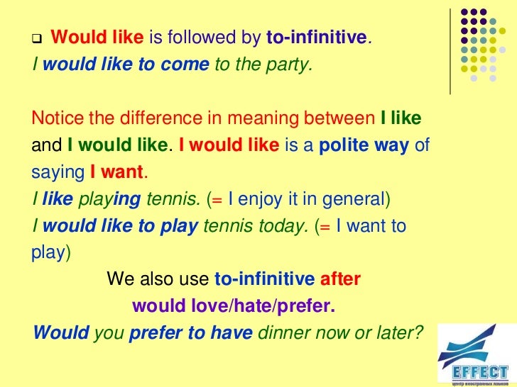 The infinitive