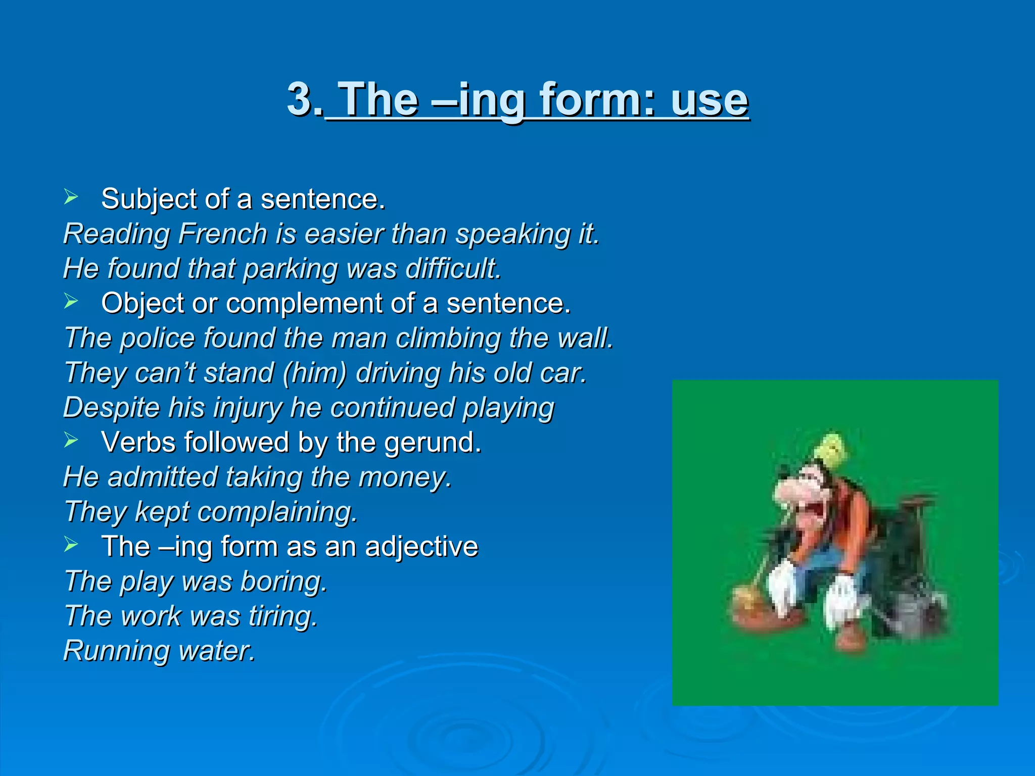The Infinitive And The –Ing Form | PPT