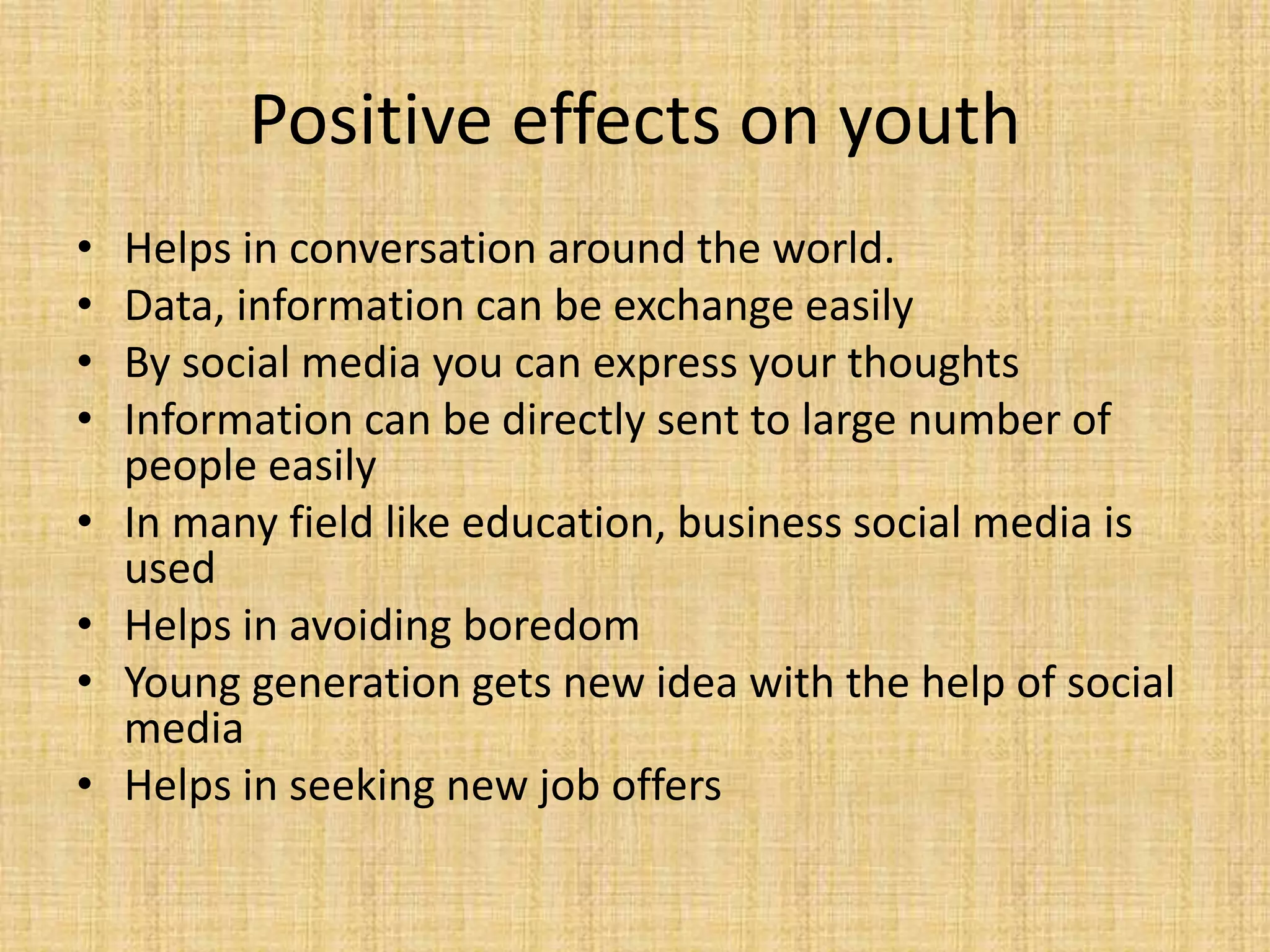 The influence media on young generation ppt | PPTX