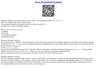 The Influence Of Algebra | PPT