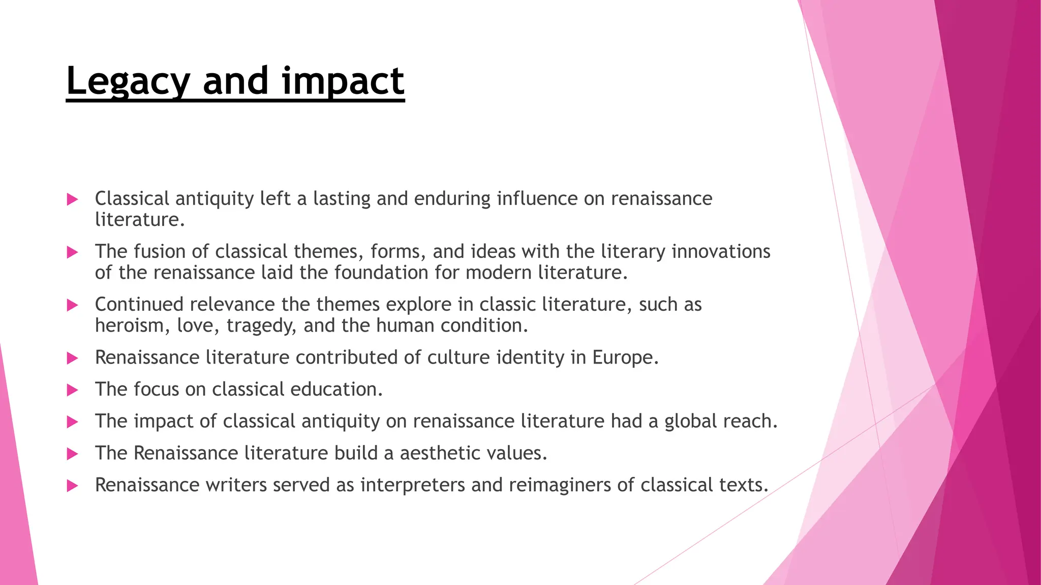 The Influence of Classical Antiquity on Renaissance Literature.pptx