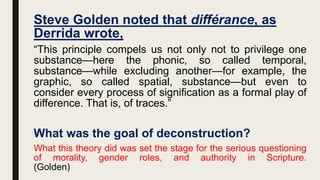 The influence of Deconstruction in the Postmoderninsm Discourse.pptx