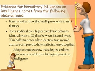 The influence of heredity and environment on intelligence | PPTX