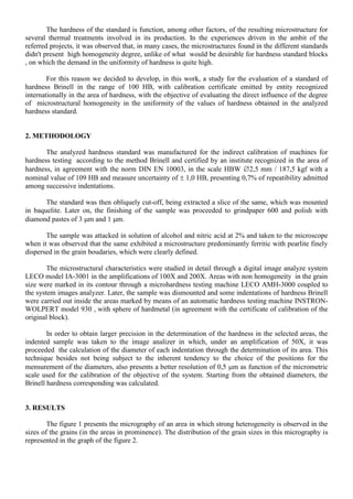 THE INFLUENCE OF MICROSTRUCTURE IN THE HOMOGENEITY OF HARDNESS STANDARD ...
