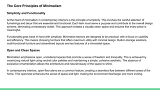 The Influence of Minimalism in Contemporary Interiors. | PDF