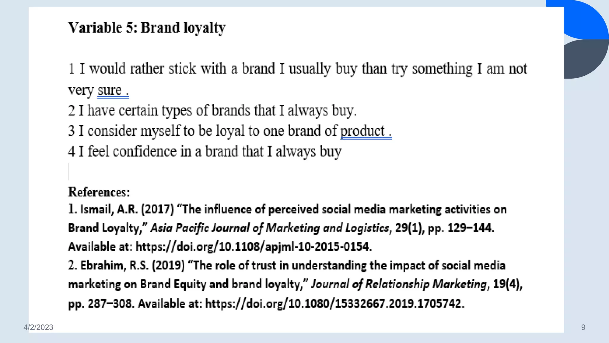 The influence of perceived social media marketing activities.pptx ...