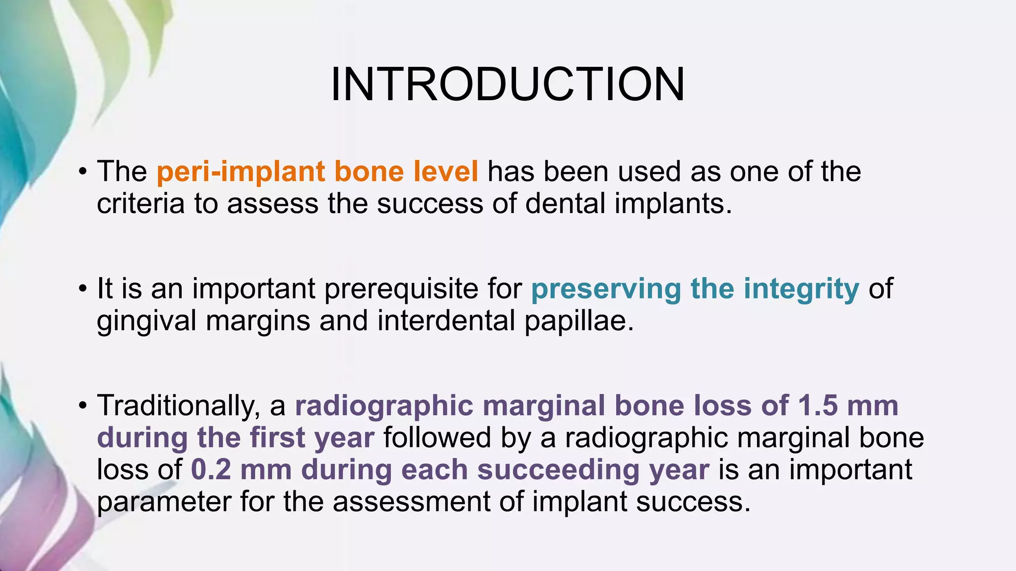 The influence of platform switching in dental implants | PPTX
