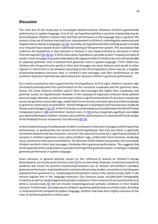 The influence of texting language on grammar and executive functions in ...