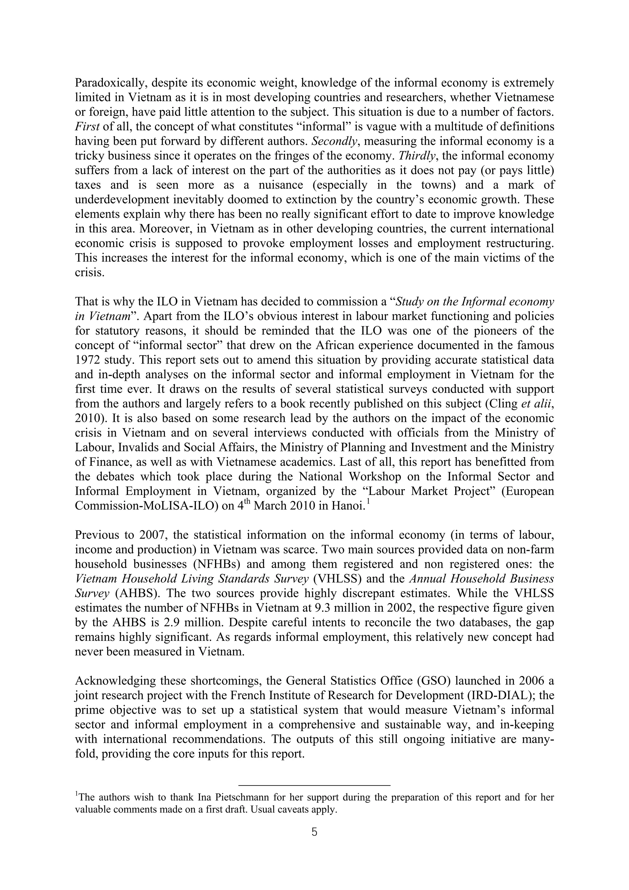 The informal economy in vietnam | PDF