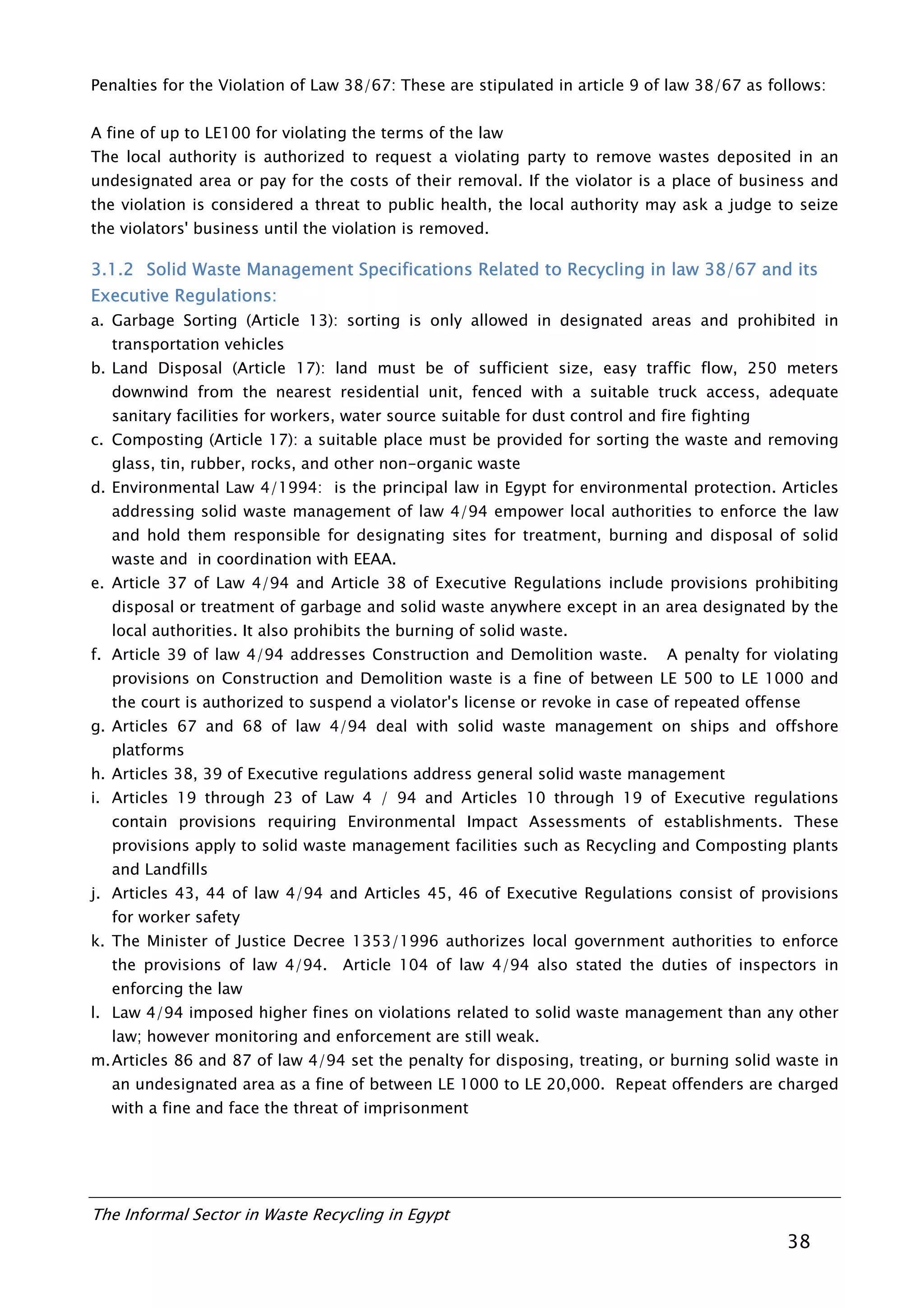 The informal sector in waste recycling in egypt2 | PDF