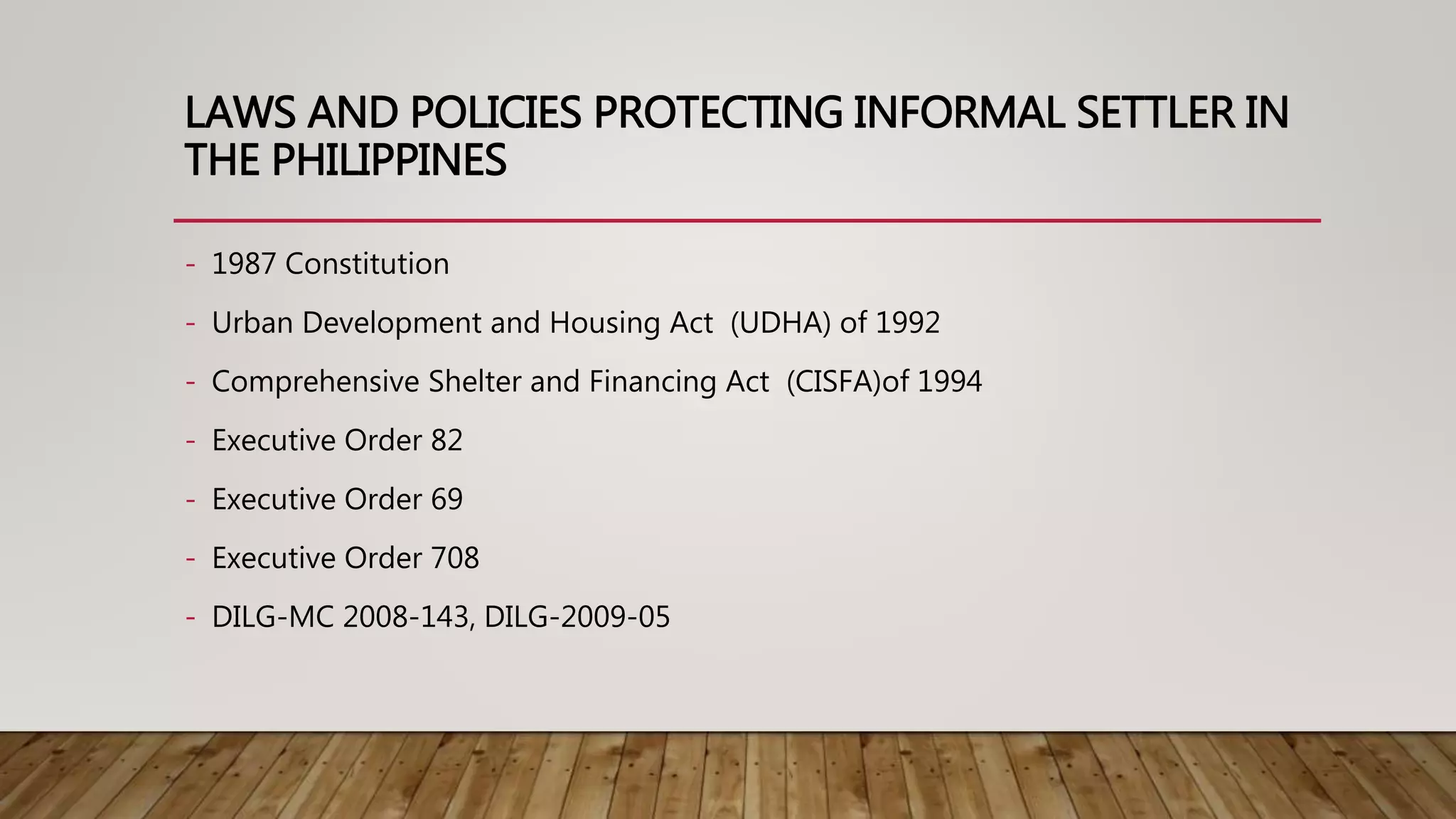 The informal settler families | PPTX