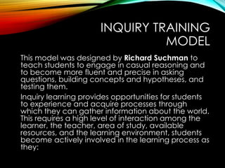 The information processing model (inquiry training) | PPTX