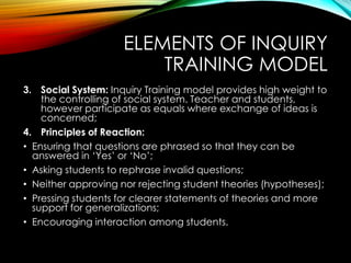 The information processing model (inquiry training) | PPTX