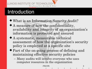 The information security audit | PPT