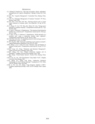 The information sharing platform for port container terminal logistics using virtual reality | PDF