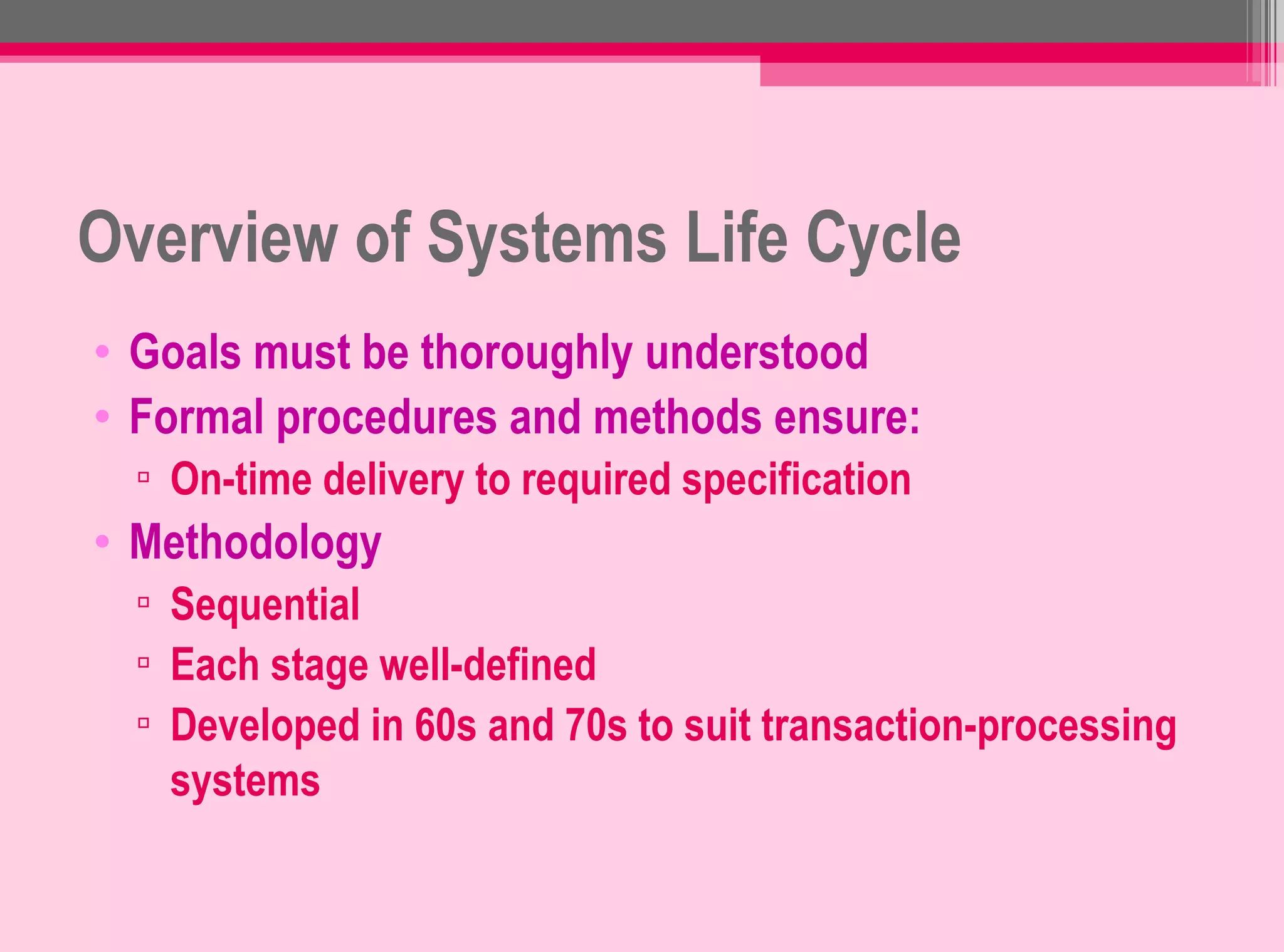 The information systems life cycle | PPT