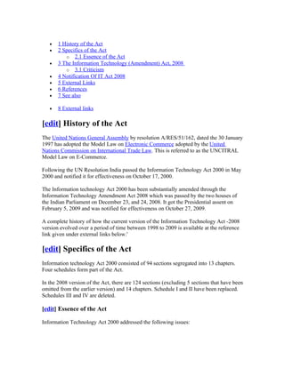 The information technology act | DOC