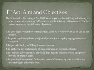 The information technology act,2000 | PPTX
