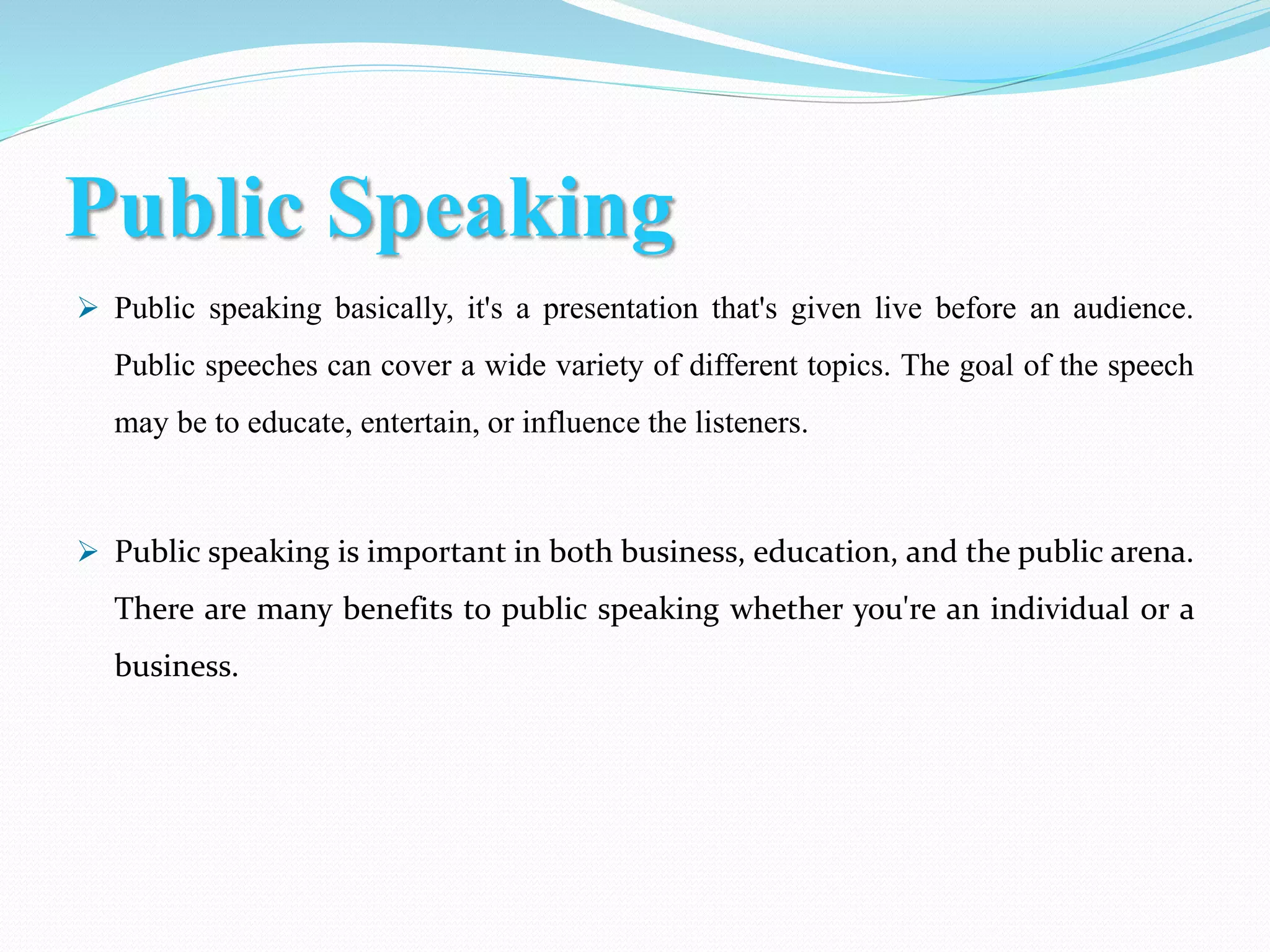 The informative speaking technique | PPTX