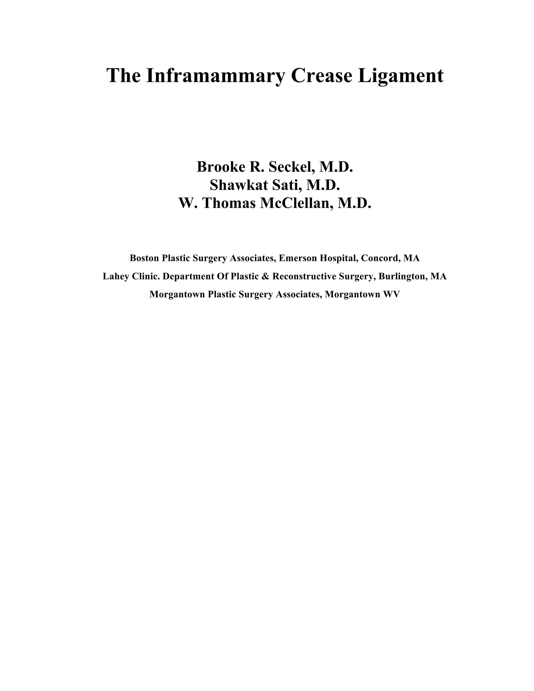 The Inframammary Crease | PDF