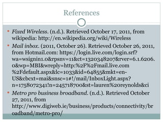 The infrastructure of broadband.ppt 2 | PPT