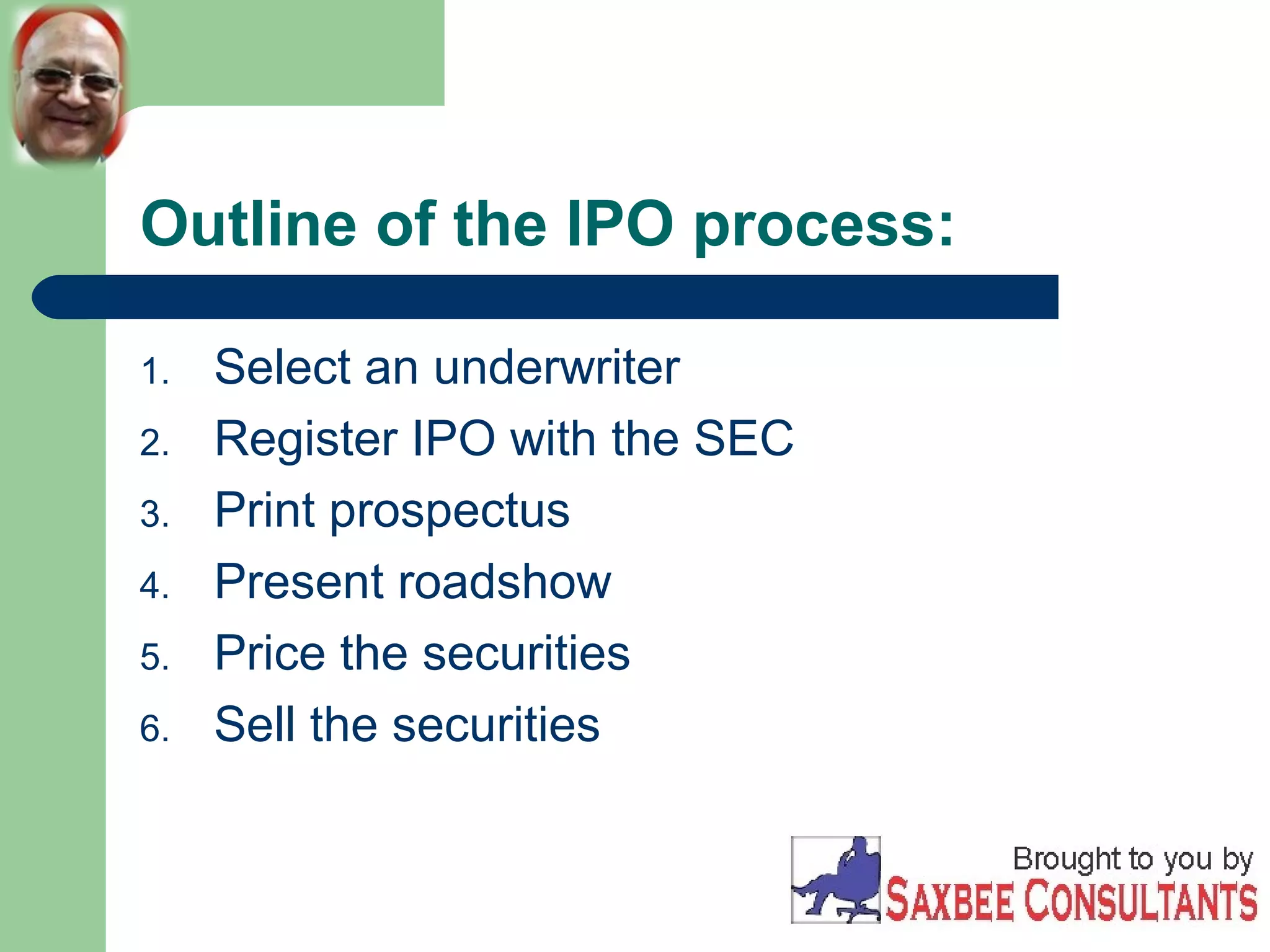 The initial public offering (ipo) | PPT
