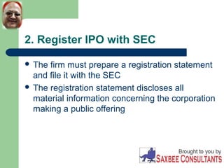 The initial public offering (ipo) | PPT
