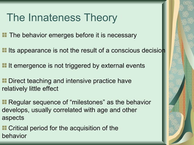 The innateness theory_and_theories_of_language_acquisition[1] | PPT