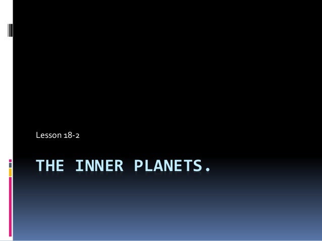 The Inner Planets Lesson