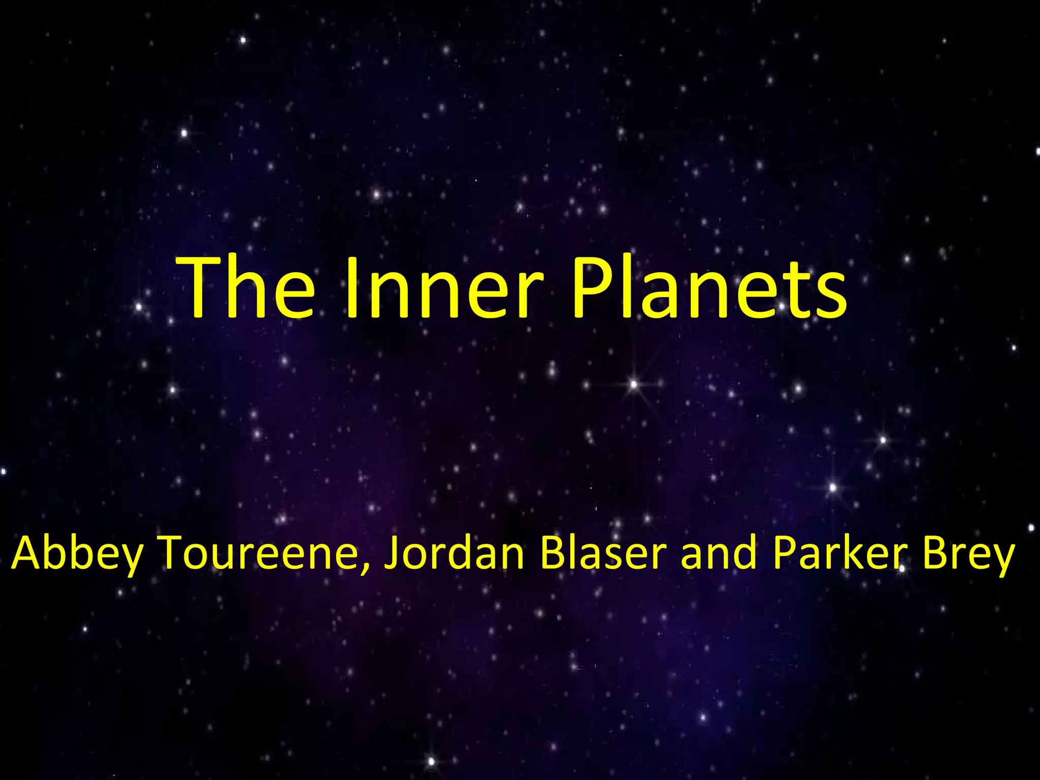 The Inner Planets 3 | PPT