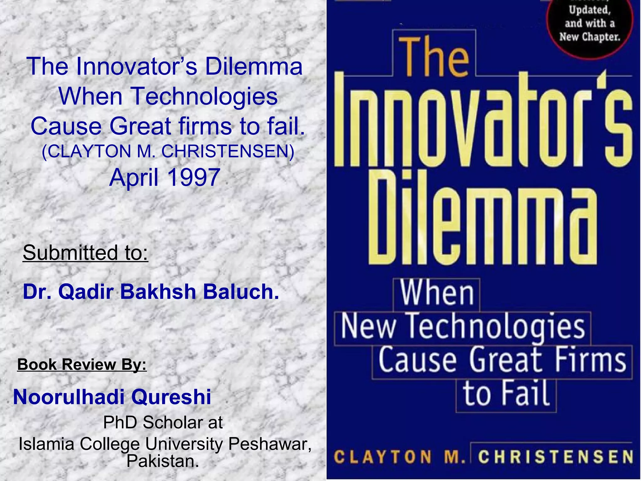The innovator’s dilemma, | PPT