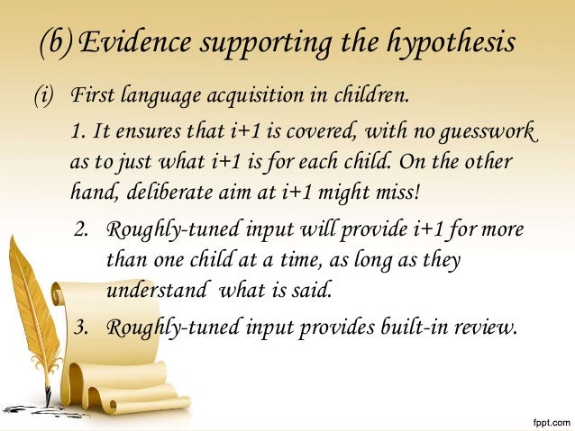 The input hypothesis