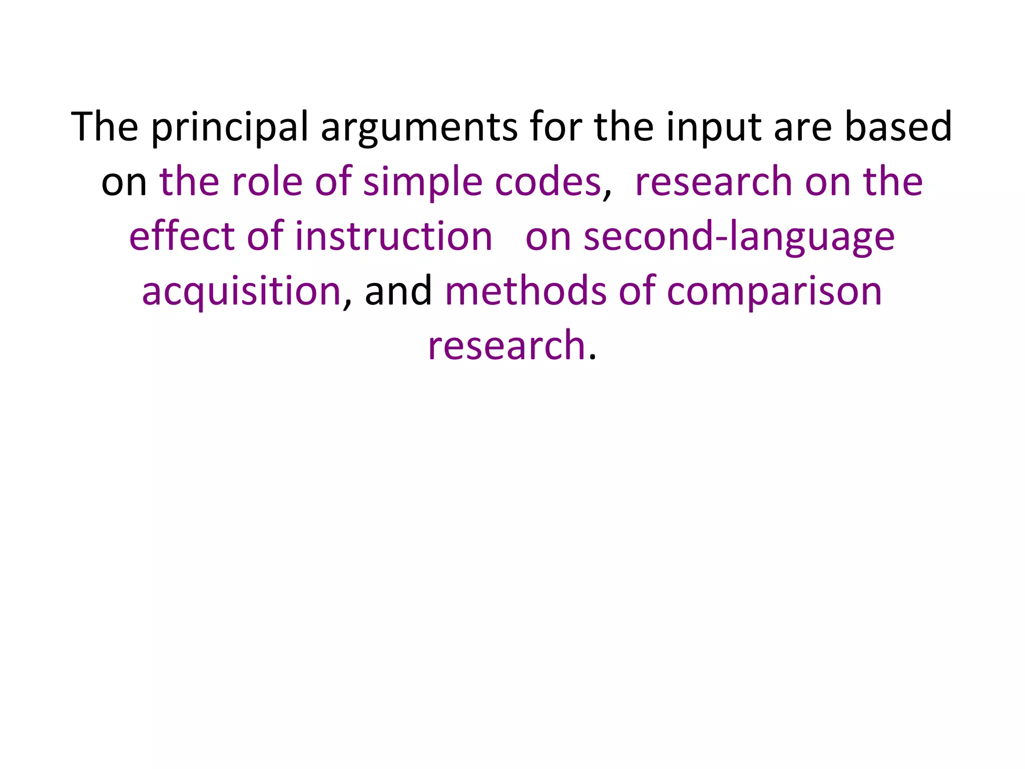 The input hypothesis | PPT