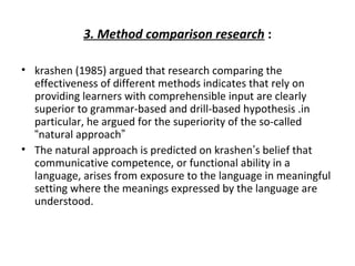 The input hypothesis | PPT