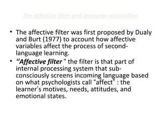 The input hypothesis | PPT