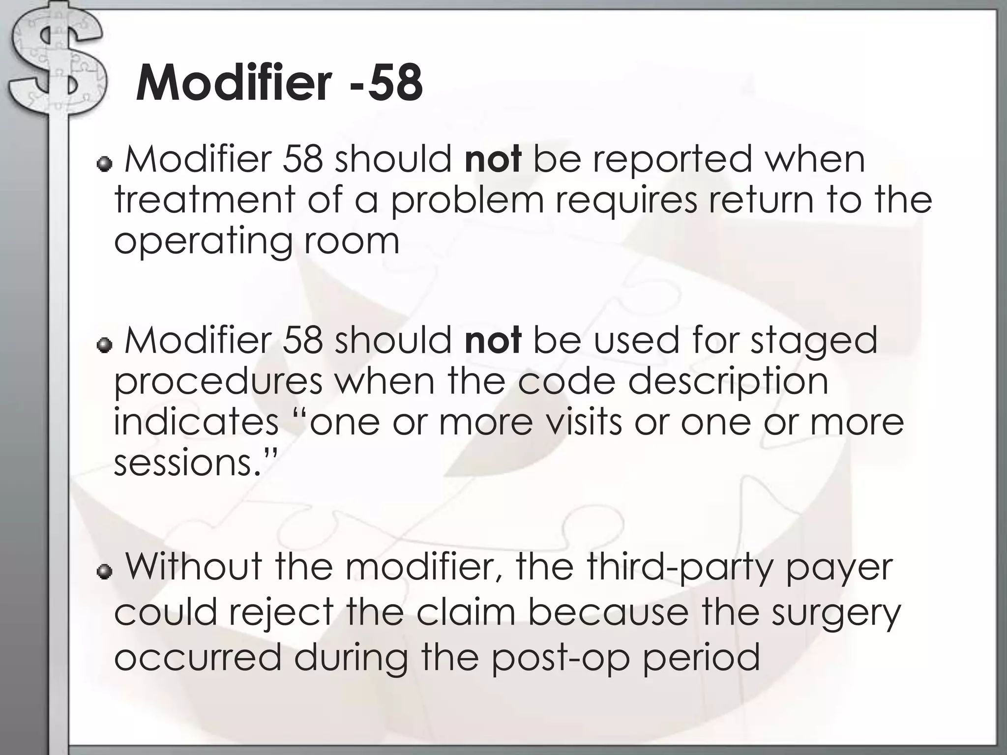 The Ins And Outs Of Coding With Modifiers Pptx Surgery Medical
