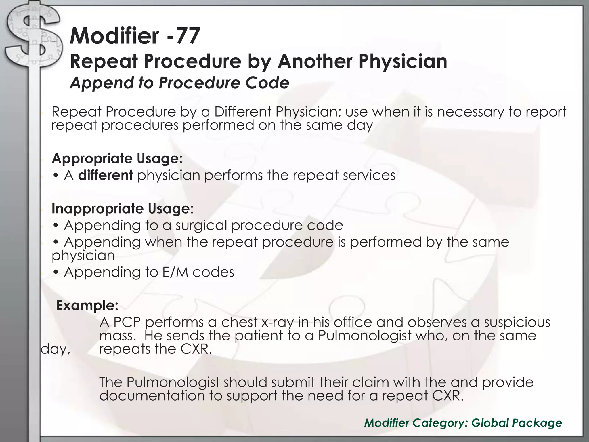 The Ins And Outs Of Coding With Modifiers Pptx Surgery Medical