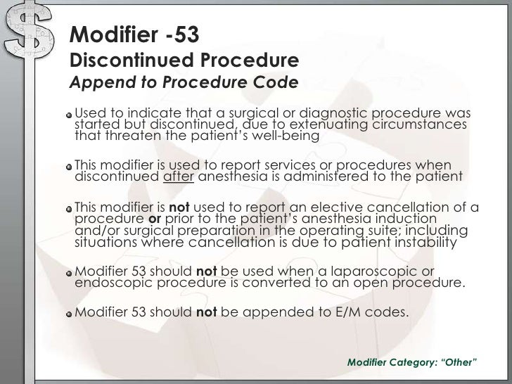 The In's and Out's of Coding with Modifiers