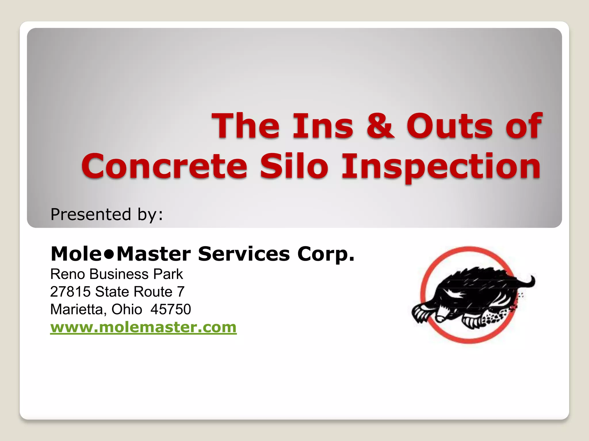 The Ins & Outs of Concrete Silo Inspection | PDF